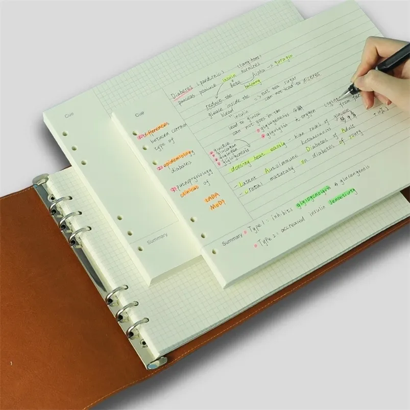 Wholesale A4 Mind Map Notebook With PU Leather Cover, Loose Leaf Design ...