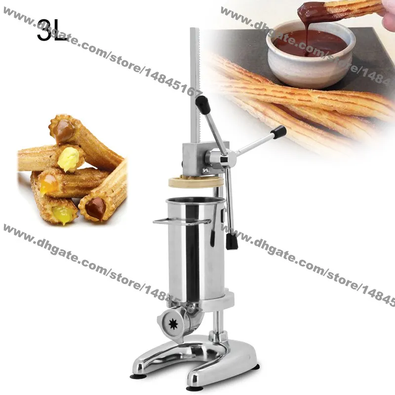 3L Churro Maker Machine - Home Hand Crank Spanish Donut Press with 5 ...