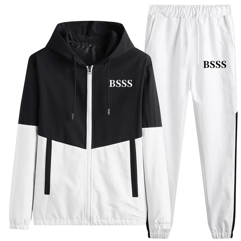 Bos Mens Luxury Designer Tracksuit Set Casual Jacket And Pants With ...