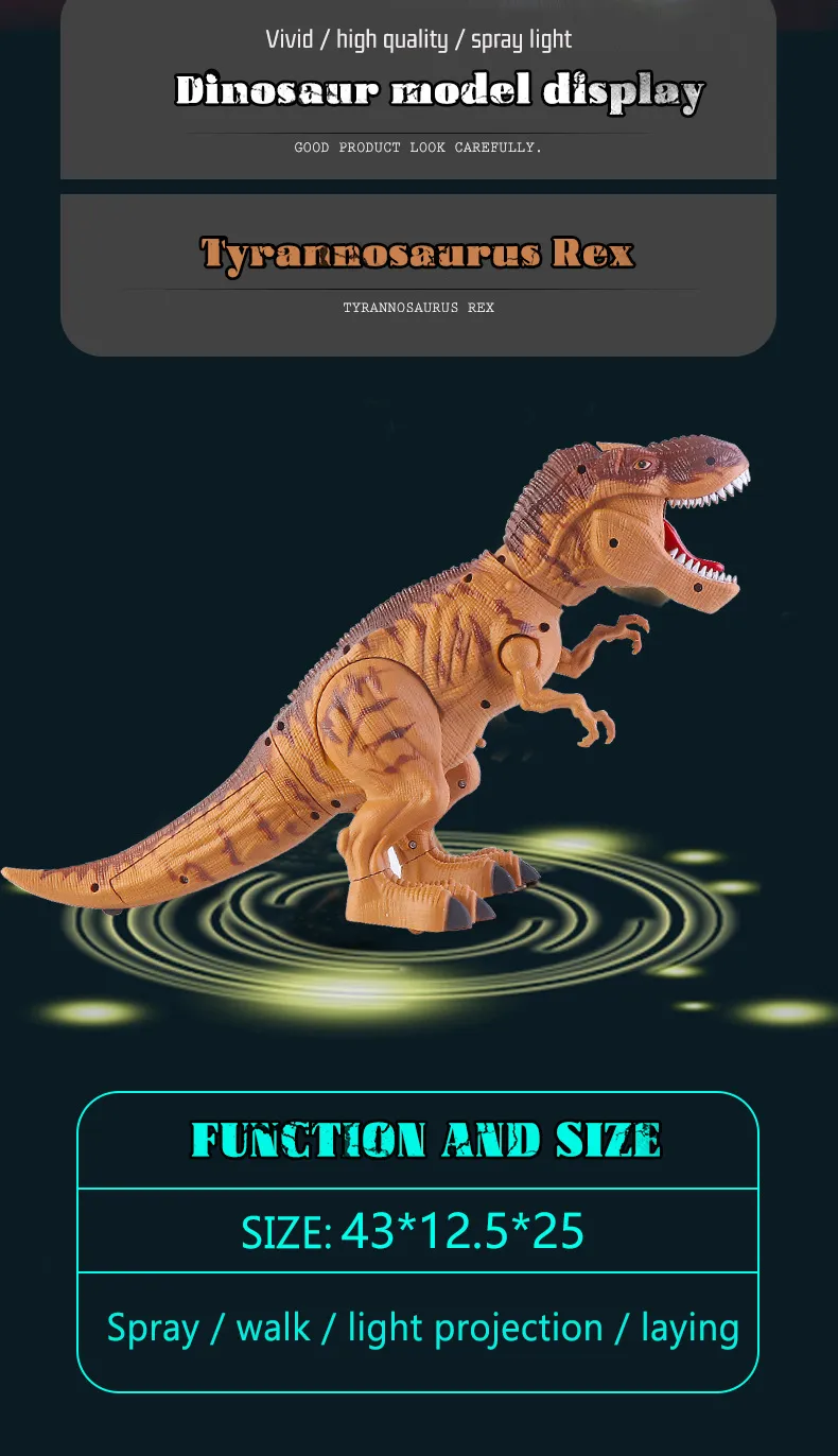 Large Electric RC Dinosaur Toys Walking Jet Dinosaur World With ...