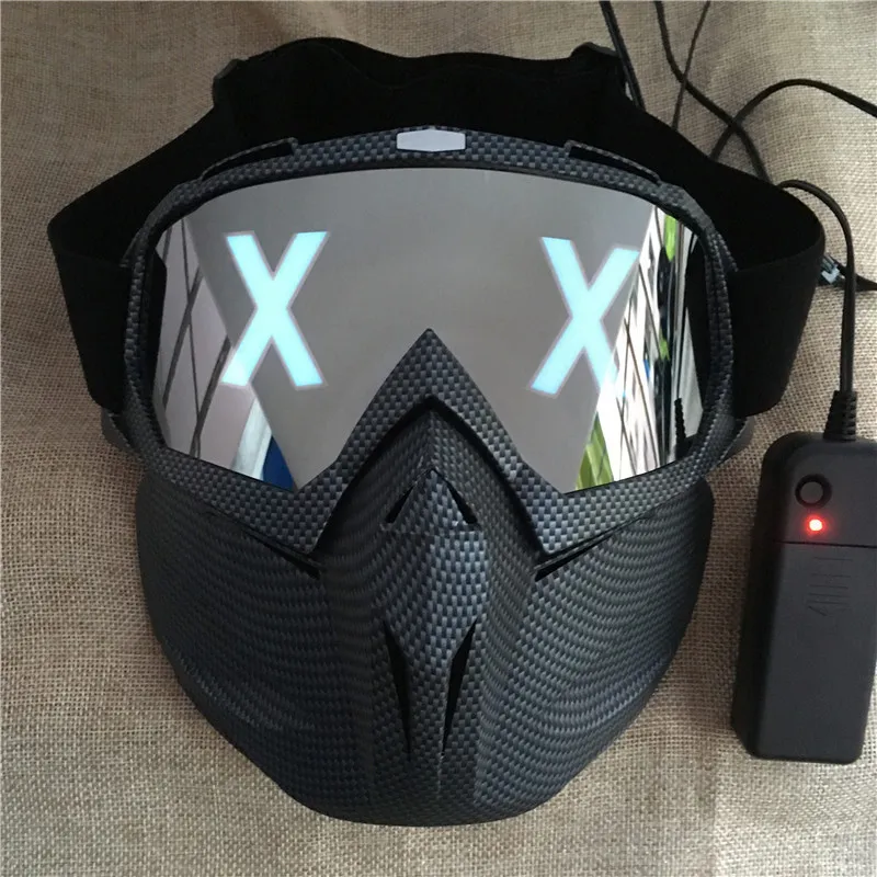 Party Masks Halloween LED Half Face X Glowing Eyes... From Kong09, $19. ...
