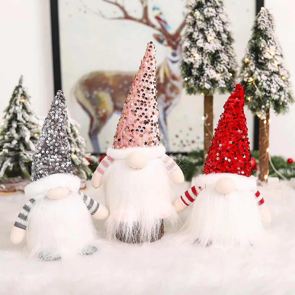 Christmas Forest Man Rabbit Doll Ornament With Lufu Beads, Hat, Band ...