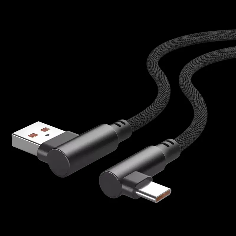 Fast Charge USB 3FT Type C Double Elbow Denim Jean Digital Cable With ...