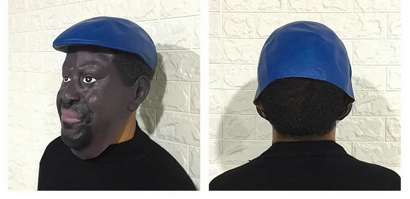 Realistic Black Latex President Mask For Cosplay, Halloween, And ...