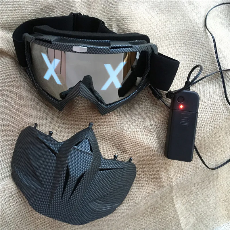 Party Masks Halloween LED Half Face X Glowing Eyes... From Kong09, $19. ...