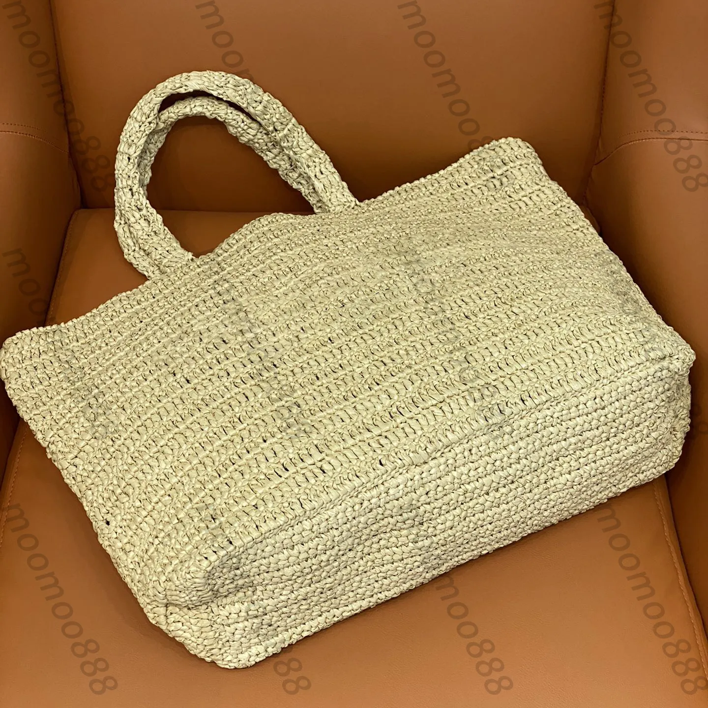 Large Raffia Tote Bag For Women, 38cm Casual Beach Handbag With ...