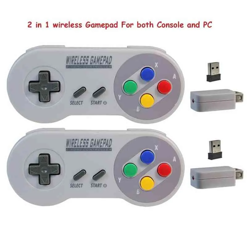 Game Controllers Joysticks Colorful 2 Reciever Wireless 2.4G Joypad ...