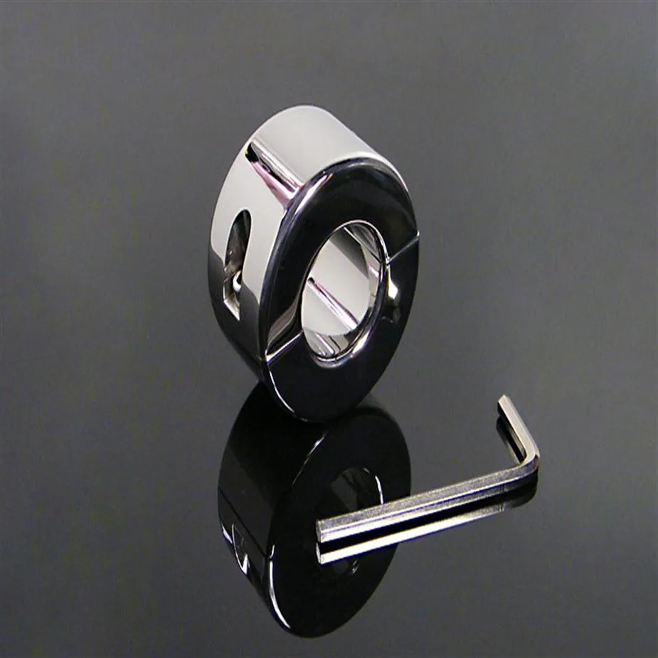 Stainless Steel Polish Ball Stretcher Scrotum Pendant Testicle Stretch