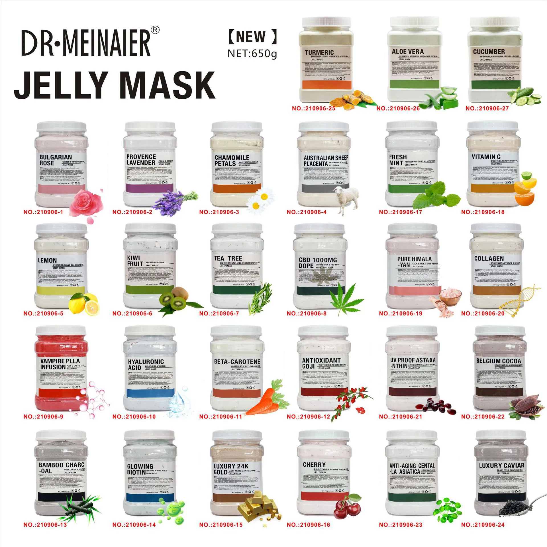 Organic Jelly Diy Clay Mask With 24 Flavors For Brightening, Cleansing ...