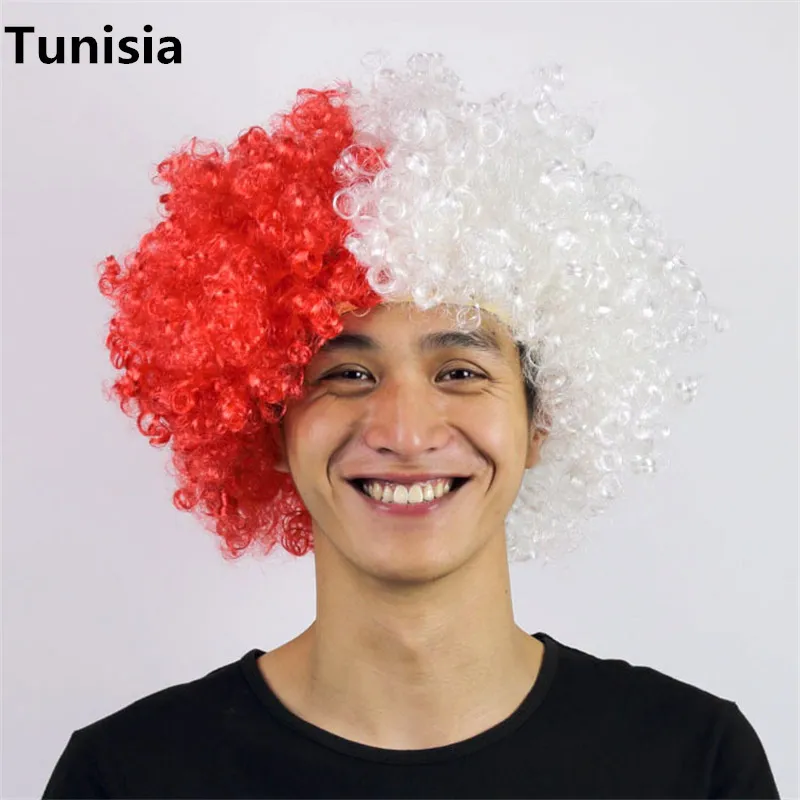 Soccer Party Decorations Colorful National Flag Wig For Sports Fans ...