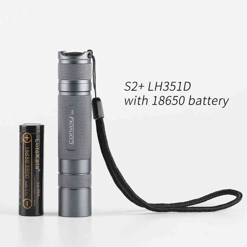 Convoy S2 And LH351D 18650 Best Edc Flashlight Reddit With 1 Pack Lithium Battery J220713 From ...