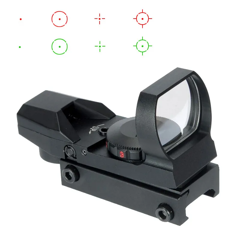 Durable 1x22x33 Red Dot Reflex Sight With Multiple Reticles For Hunting ...