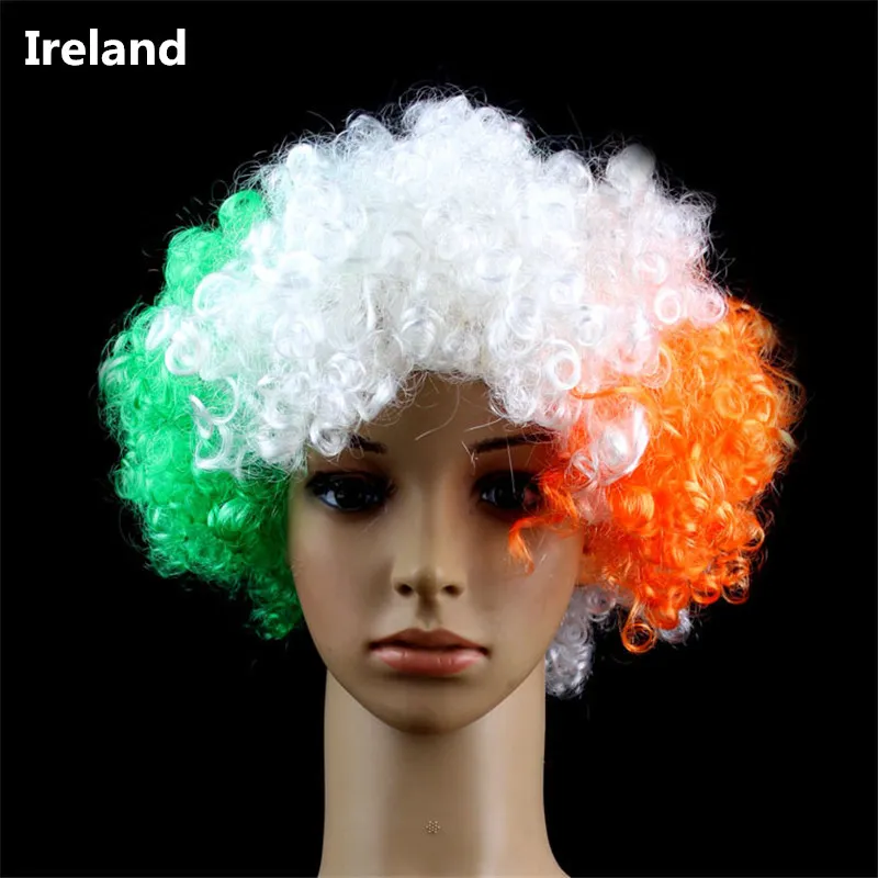 Soccer Party Decorations Colorful National Flag Wig For Sports Fans ...