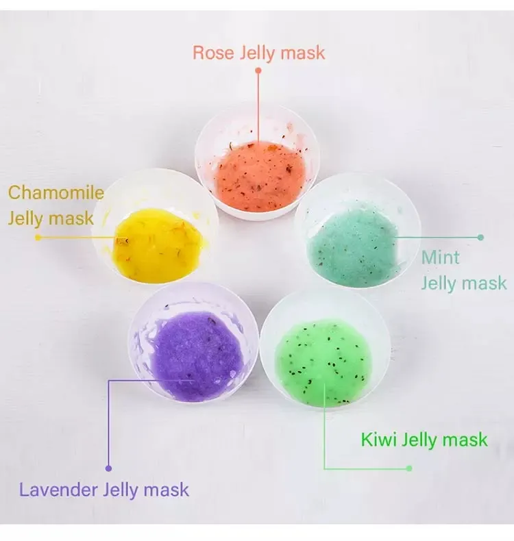 24 Flavors Jelly Face Mask Powder, Natural Brightening Cleansing Peel ...
