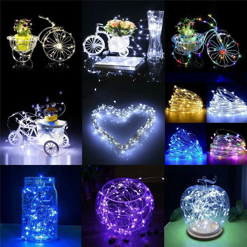 LED Fairy Lights String - 2M/3M/5M Copper Wire Lights, USB/Battery ...