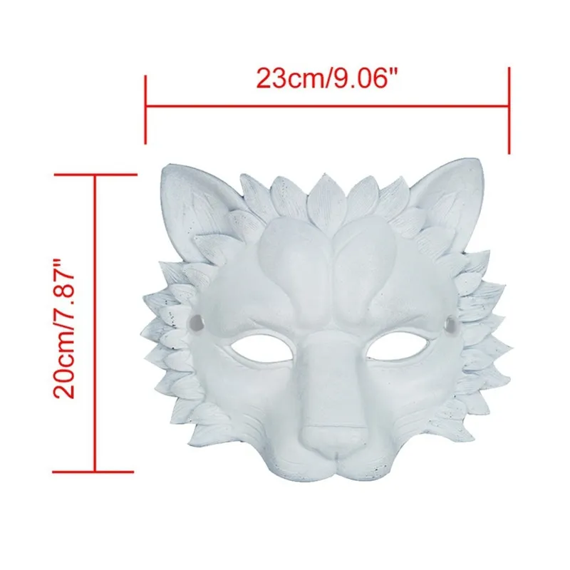 Realistic 3D Lion Half Face PU Foam Party City Wolf Mask For Cosplay ...