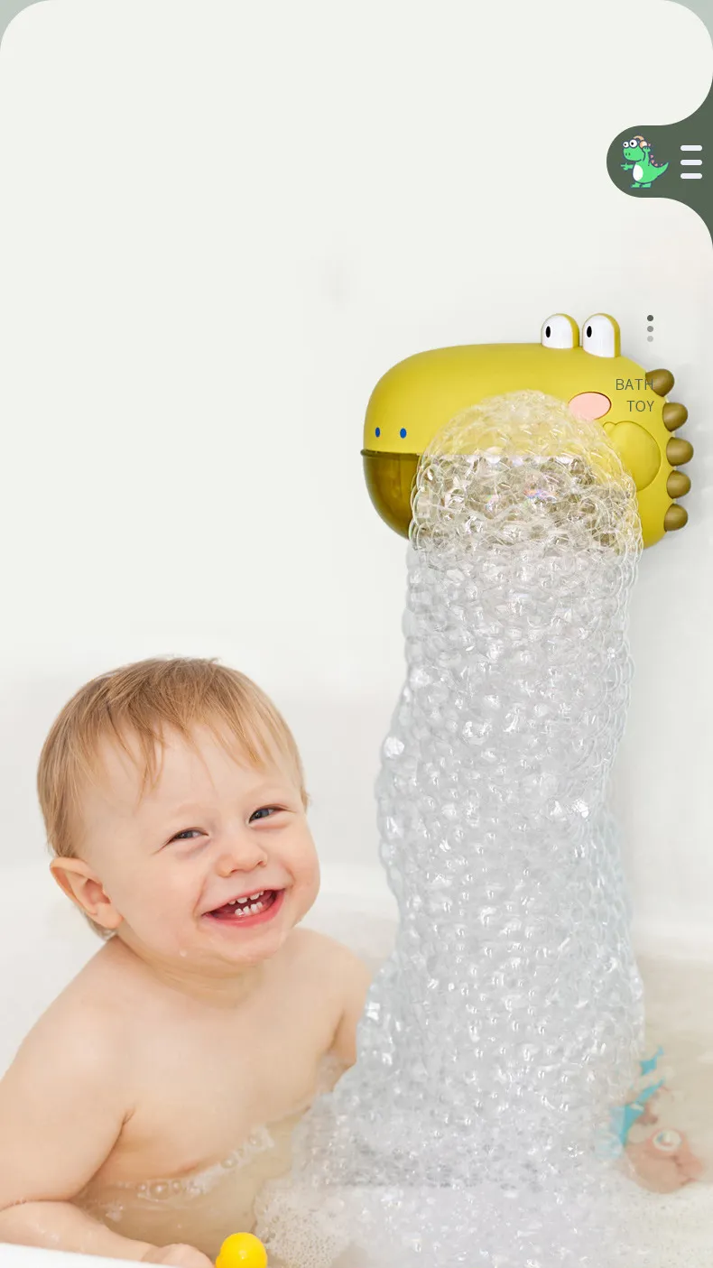 Bath Bubble Machine Dinosaur Bath Toy: Automatic Soap Bubble Maker With ...