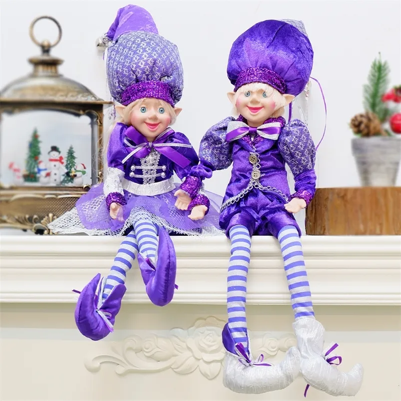 Elf Dolls Couple Plush: Festive Elves Toys For Christmas Tree, Holiday ...
