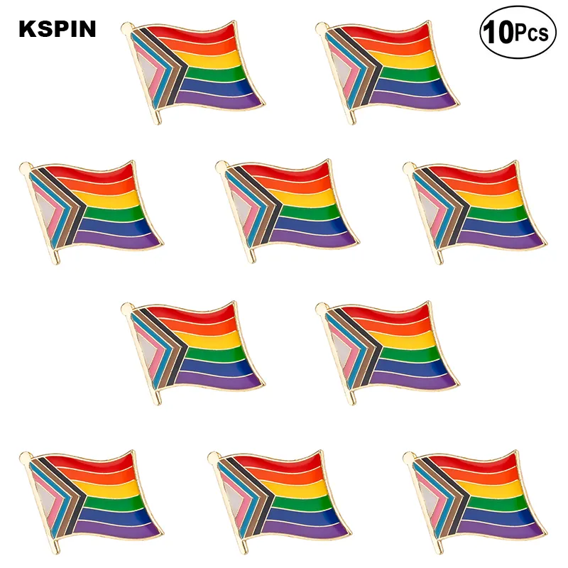 Progress Pride With Cross Badge Lapel Pin Flag Badge Brooch Pins Badges ...