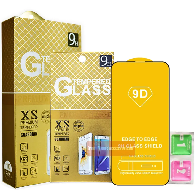 High Qualtiy 9D Tempered Glass Phone Screen Protector For IPHONE 14 13 ...