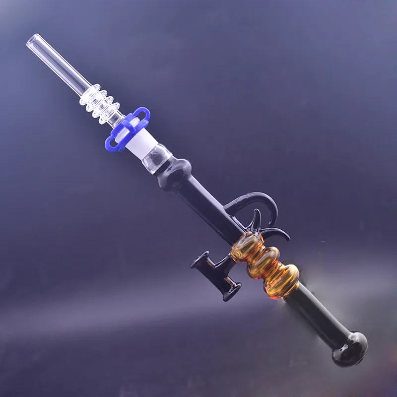 6.5 Inches Dab Straw Oil Rig Accessories 10mm Joint Hand Smoking Water ...