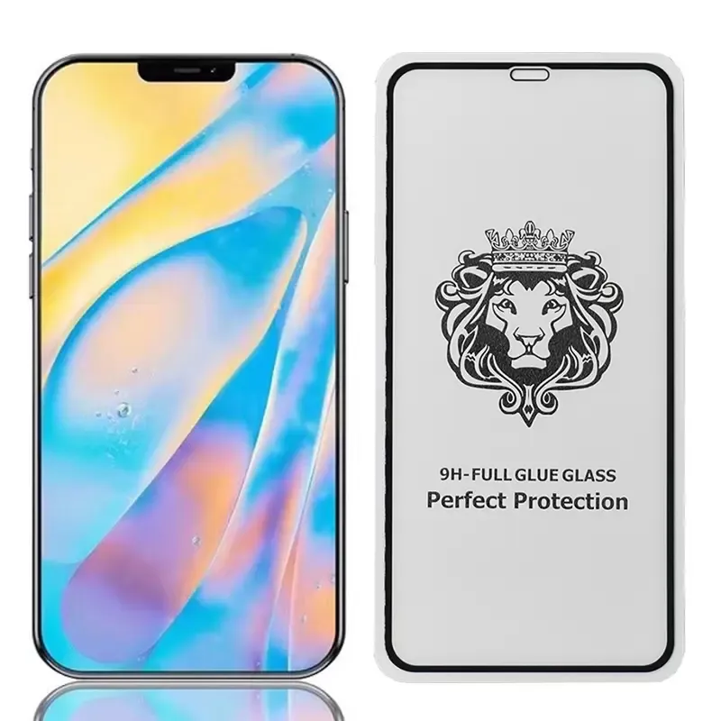 Full Glue Tempered Glass Tinted Phone Screen Protector 15 Pro Max, 14 ...