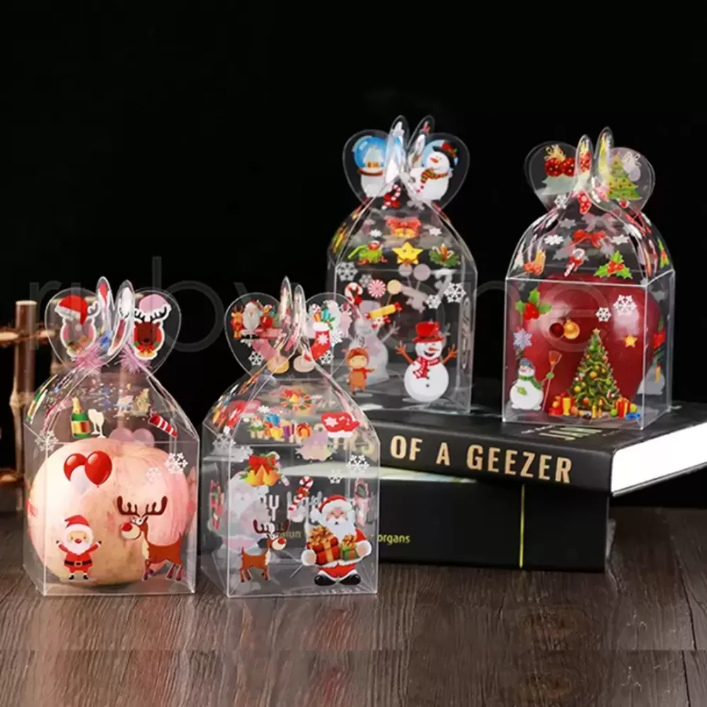 PVC Transparent Candy Box Christmas Decoration Christmas Gift ...