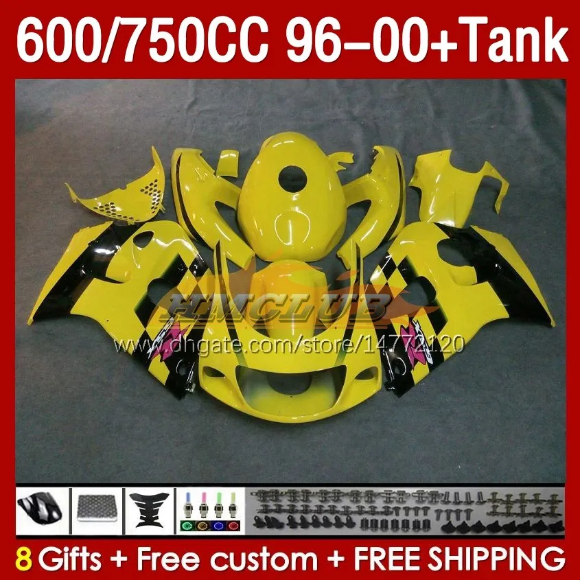 Fairings and Tank Kit Yellow Stock For Suzuki SRAD GSXR 600 750 CC 1996 ...