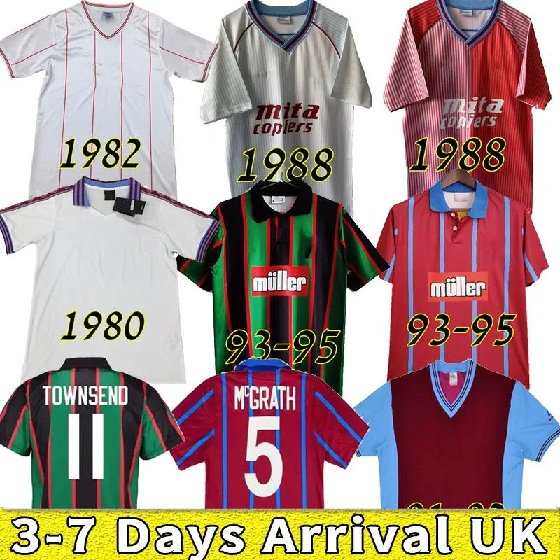 Retro Villa Football Shirt 81-95 - Aston, McGrath, Saunders, Yorke ...