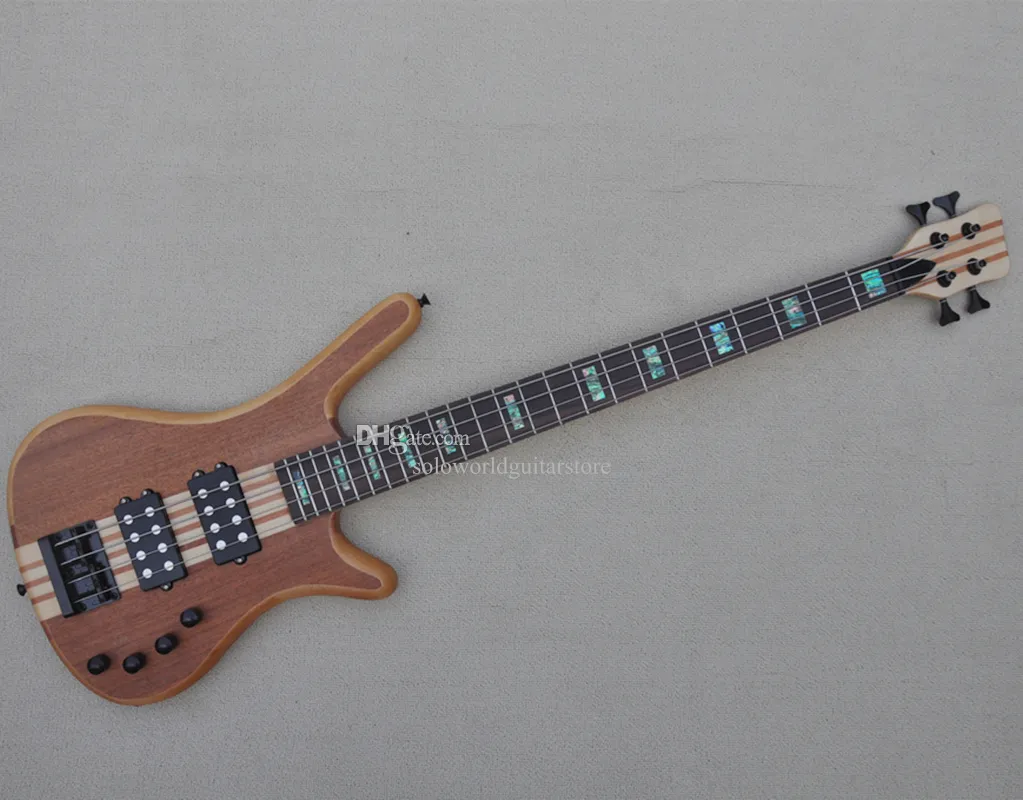 Bass Guitar 4 Strings Neck Thru Body Electric Four String Guitar With ...