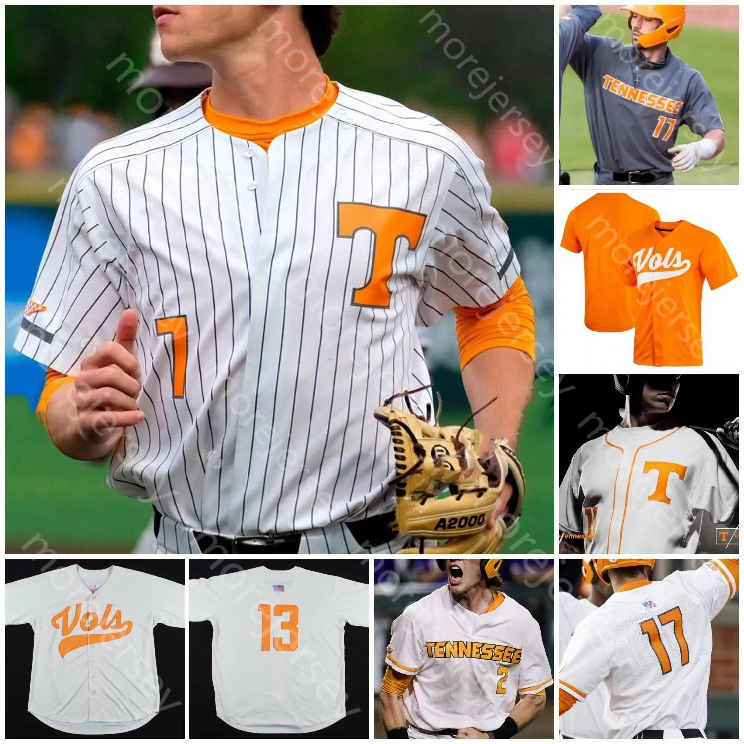 NEW College Baseball Wears Baseball Custom NCAA College Tennessee ...