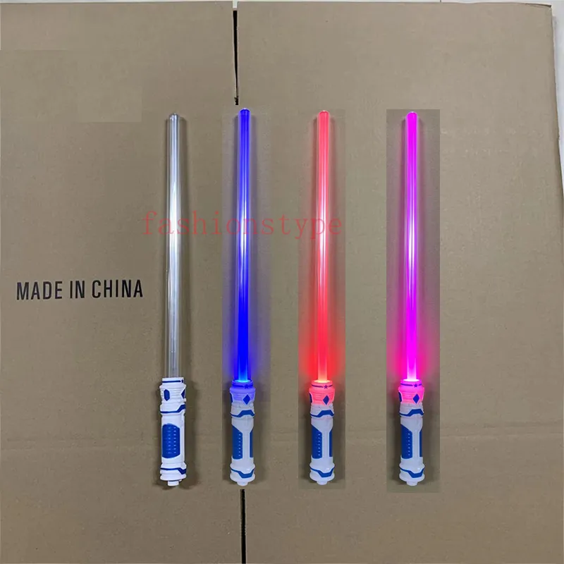 2 In 1 LED Laser Sword And Lightsaber With Color Retractable Induction ...