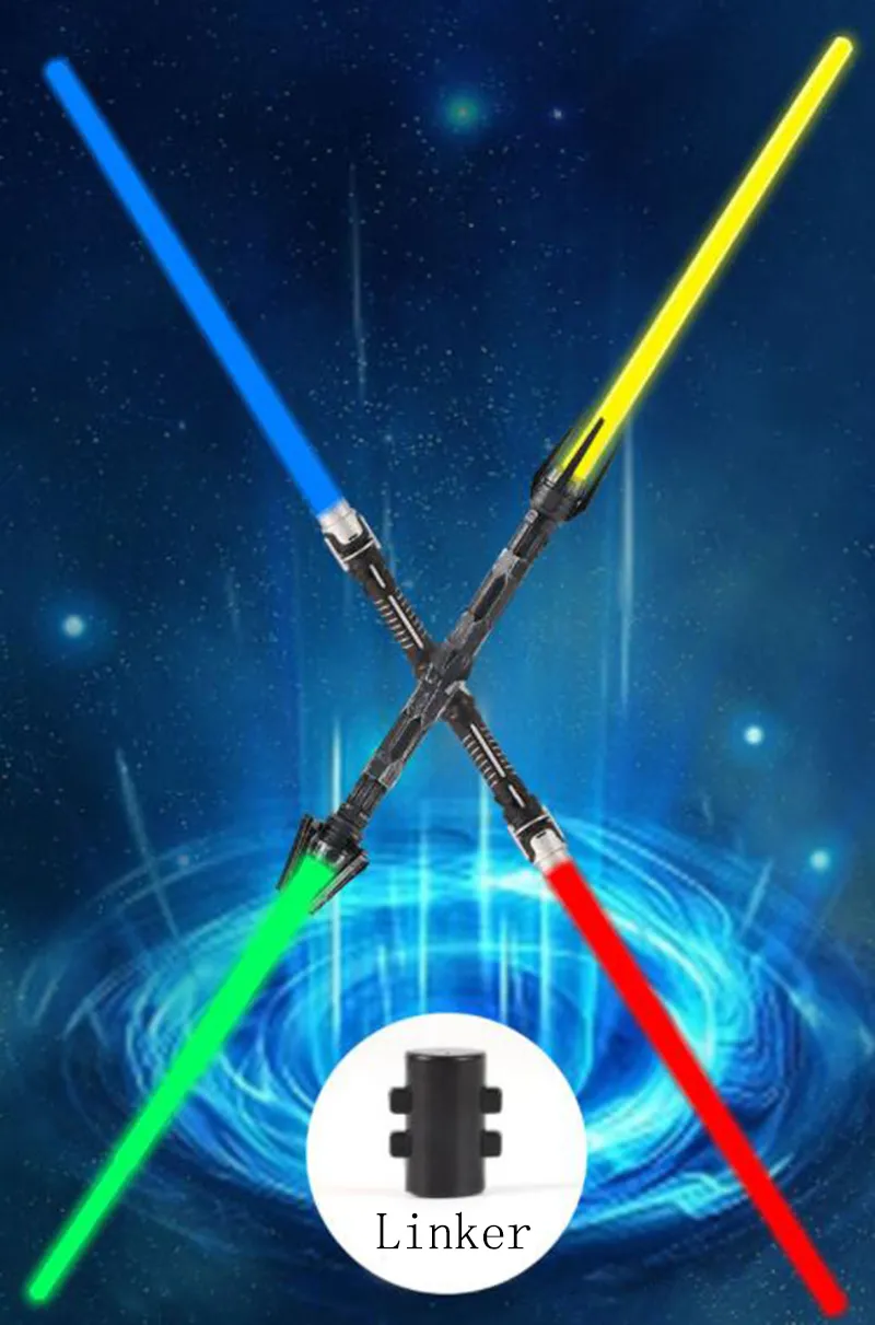 2 In 1 LED Laser Sword And Lightsaber With Color Retractable Induction ...