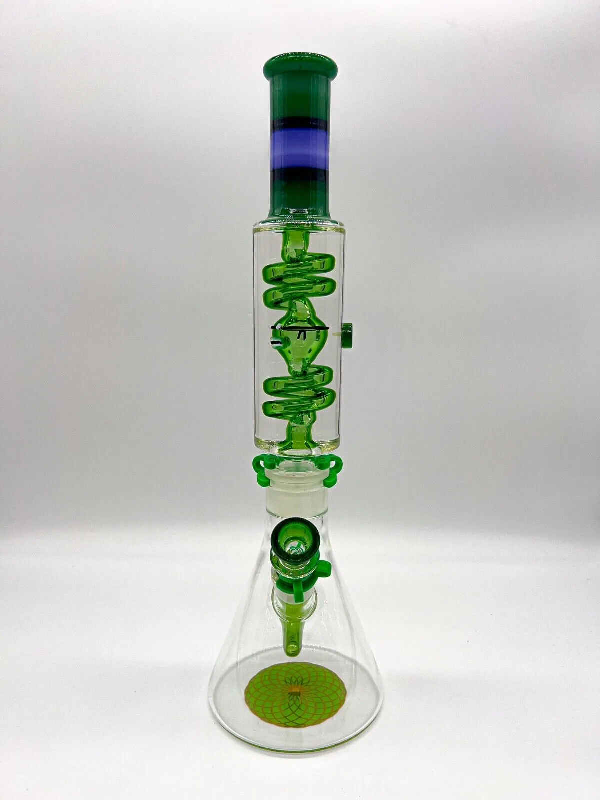 Vintage Freezer Glycerin Coil Glass BONG 19INCH Hookah Water Smoking ...