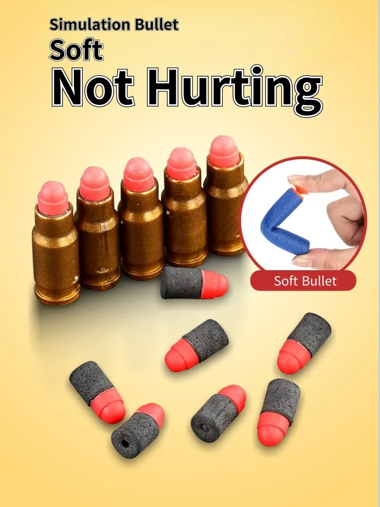 Shell Ejecting Pistol Model Soft Bullet Toy Gun Children Shoot Outdoor ...