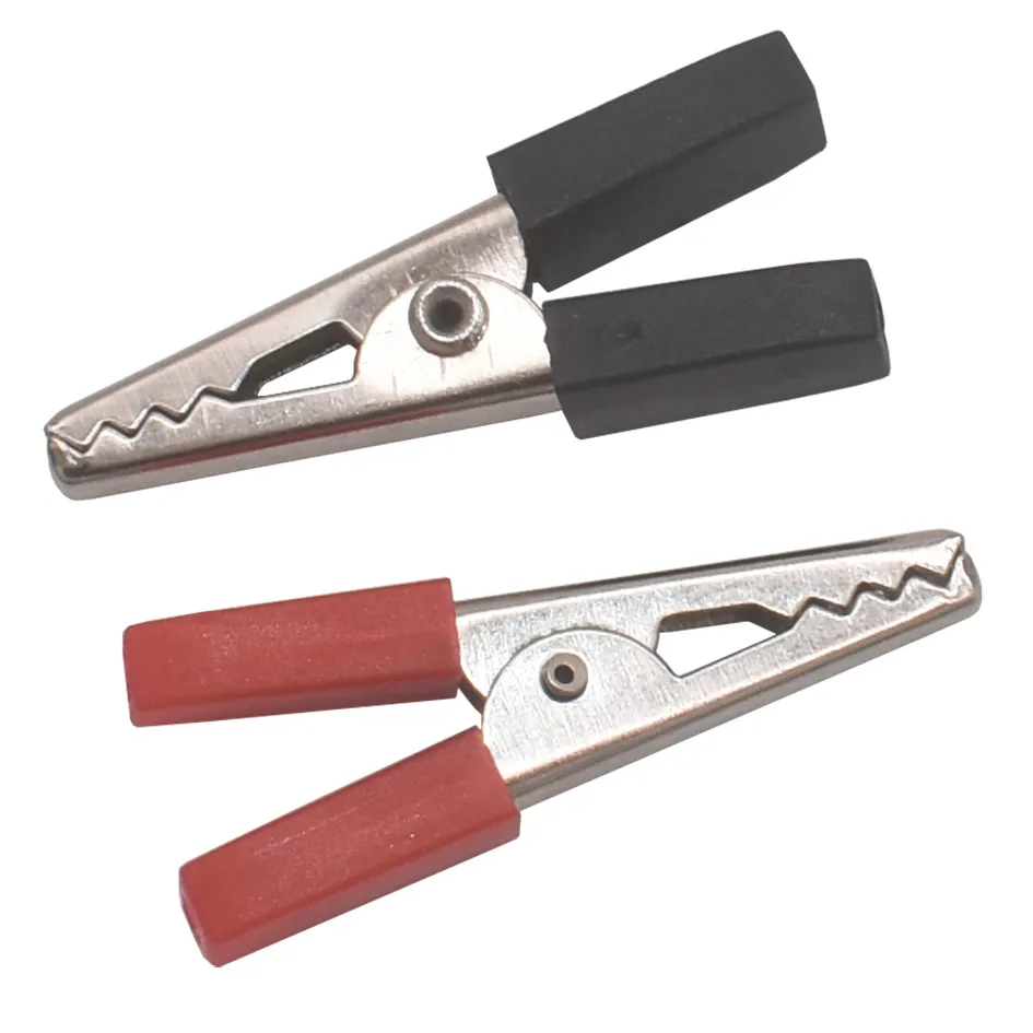 Alligator Clips Black Red 30mm Mini Crocodile Clips 2024, Plastic ...