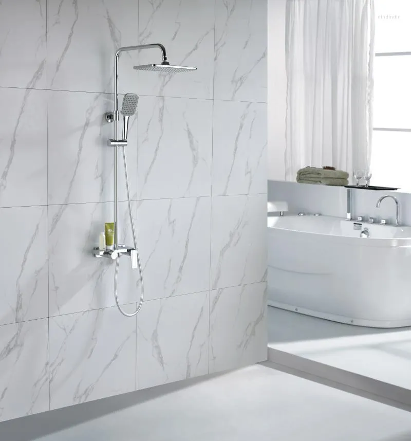 Luxury Bathroom Shower Set - Chrome Waterfall Rain Shower System with ...