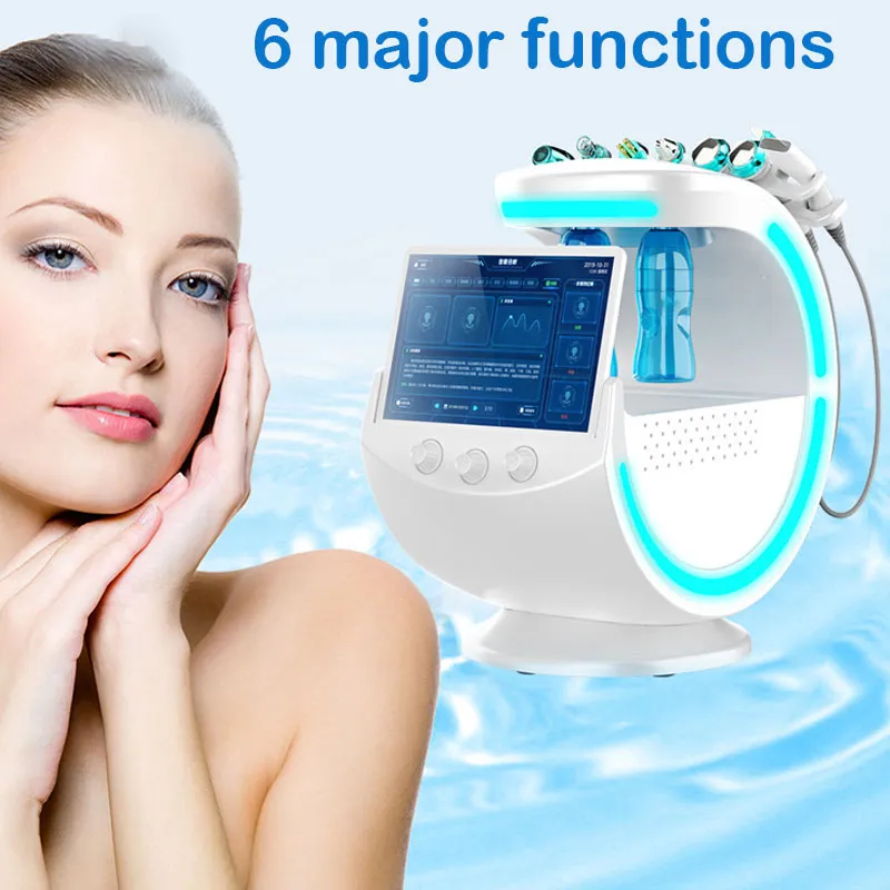 Intelligent 7 In 1 Hydra Face Hydration Machine With Ice Blue RF ...