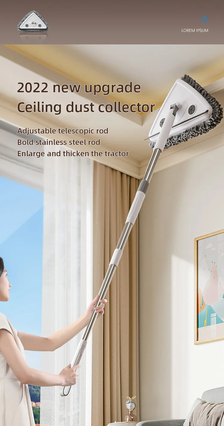Mopall Triangle Window Cleaning Mop: Multifunctional Retractable Pole ...