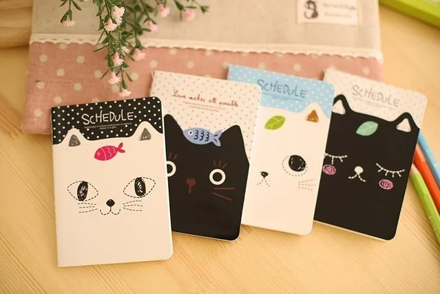 Wholesale Cute Cat Mini Notebook With Stitching And Binding Portable ...