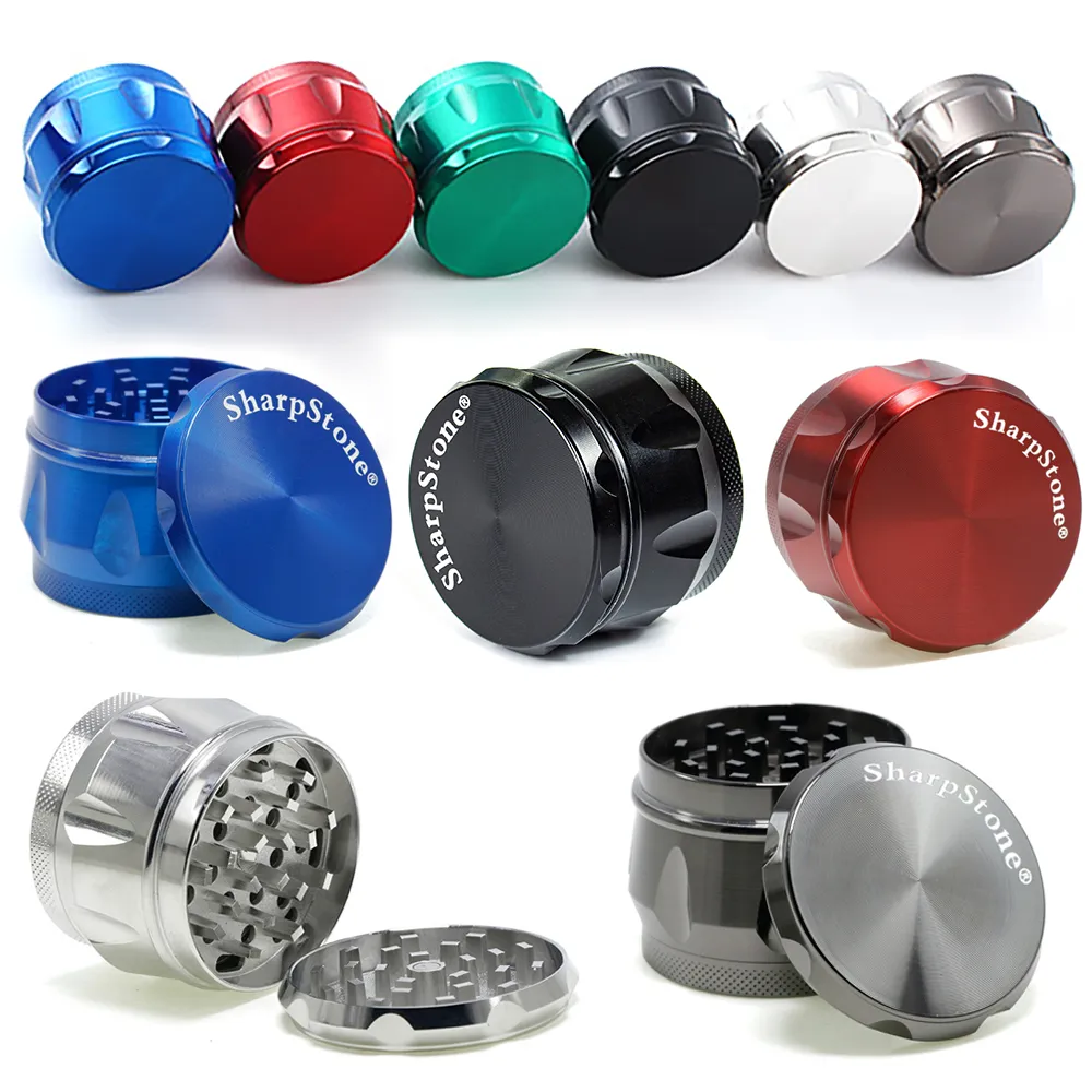 Sharpstone Smoking Grinder Drum Shape Herb 4 Part Zinc Alloy 43mm/50mm ...