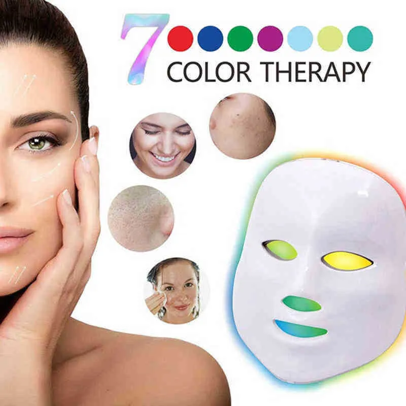Foreverlily LED Light Therapy Facial Mask with Neck Skin Rejuvenation ...