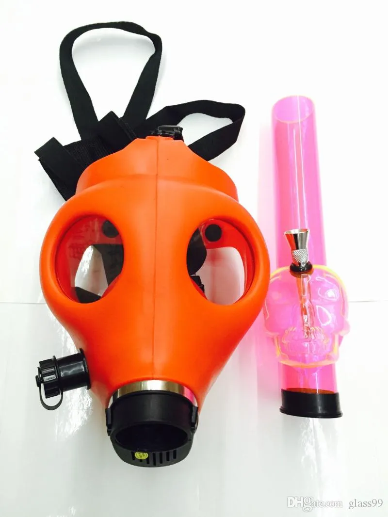 Silicon Mash Creative Acrylic Hookah Smoking Pipes Gas Mask Pipes Bongs ...