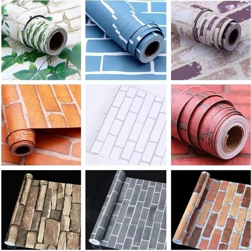 Wallpapers Brick Pattern Vinyl Home Waterproof Self Adhesive Papel De ...