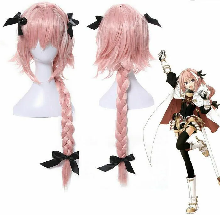 Astolfo Long Braided Line Knot Ponytail Wig Fgofate Apocrypha For Party ...