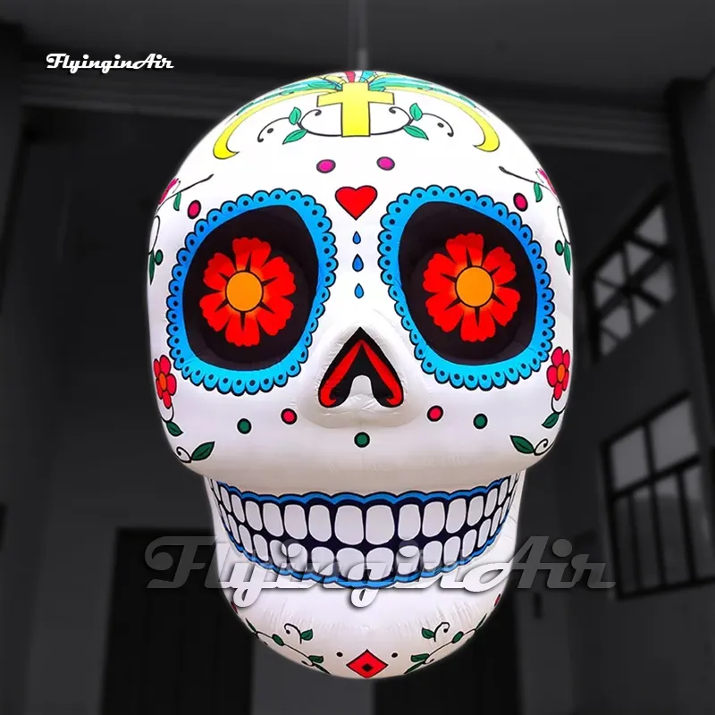Giant Inflatable Catrina Skull Halloween Decoration Hanging Stage Prop ...