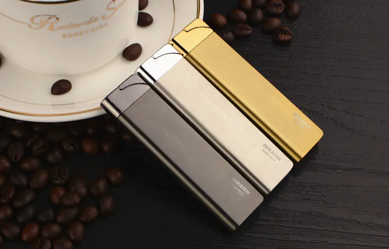 Butane Cigarette Lighters, Metal Green Flame Torch Lighter: Windproof ...