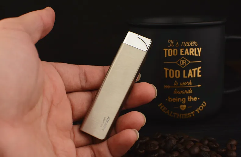 Butane Cigarette Lighters, Metal Green Flame Torch Lighter: Windproof ...