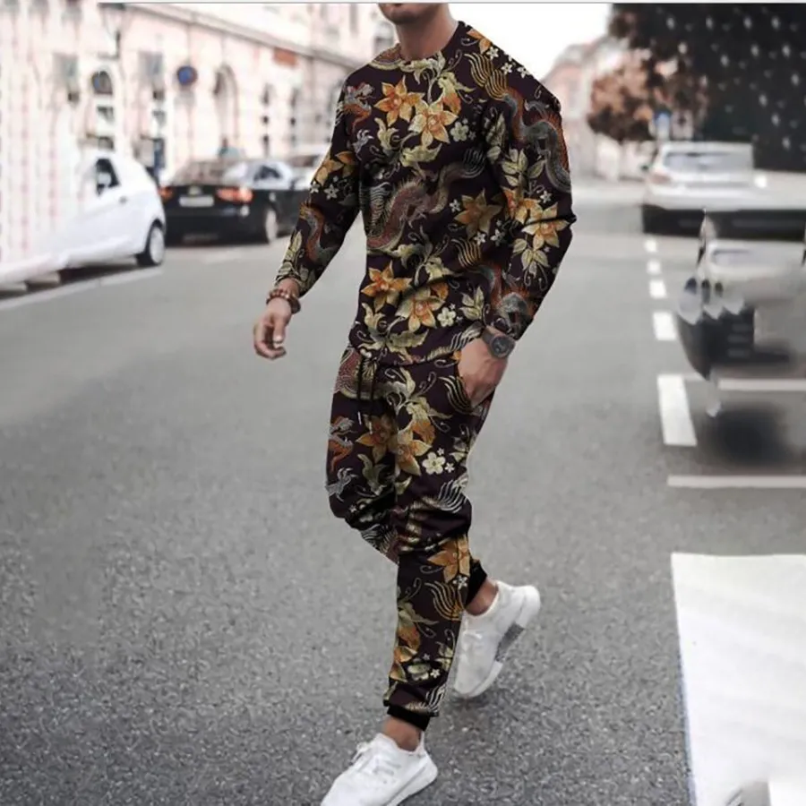 Mens Fashion Tracksuits: Spring/Autumn 2-Piece Set - Casual Street ...