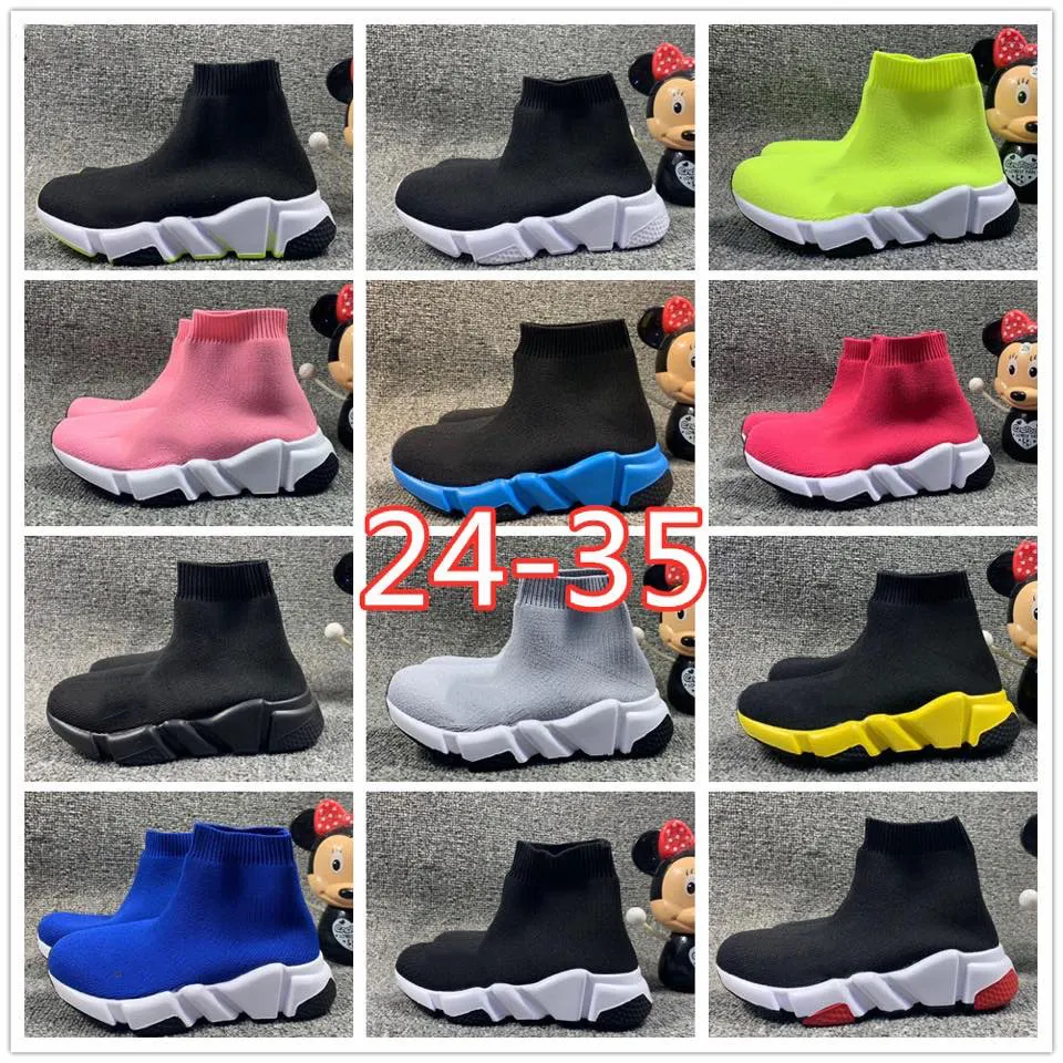 Black Kids Sneakers, Casual Platform Slides, Breathable Mesh Socks ...